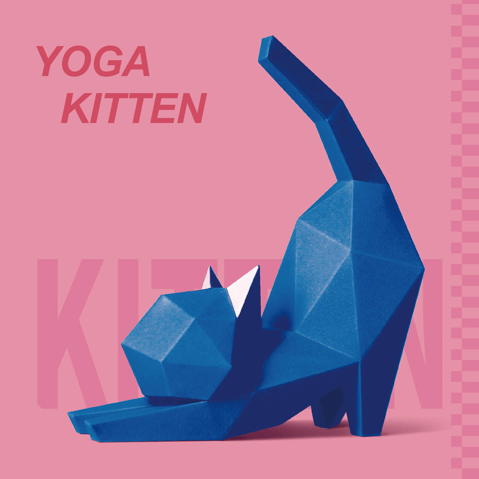 Blue Yoga Kitten Tutorial – Origamiplanet